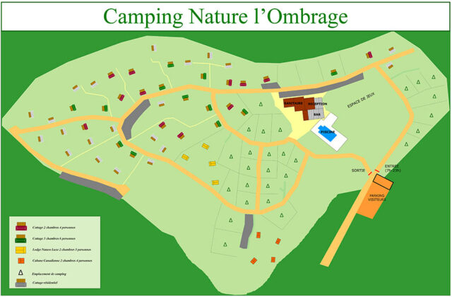Map of the campsite | Camping L'Ombrage